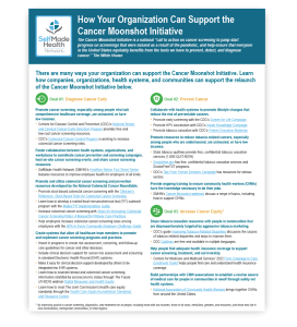 Snapshot – How Your Organization Can Support the Cancer Moonshot ...